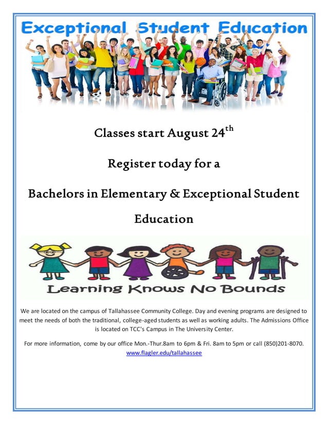 Flagler elementary & exceptional student education flyer | DOCX