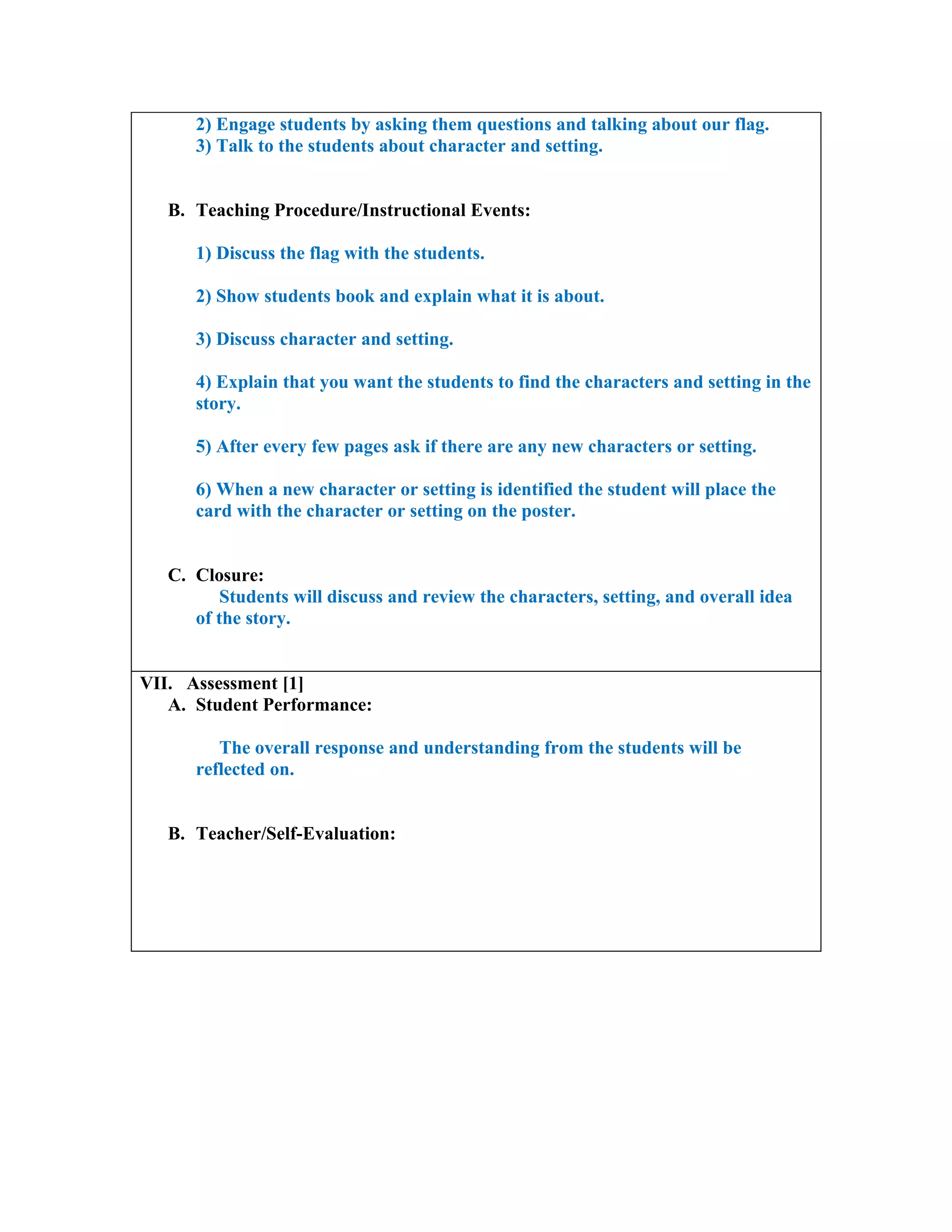 Flag Lesson Plan | DOC