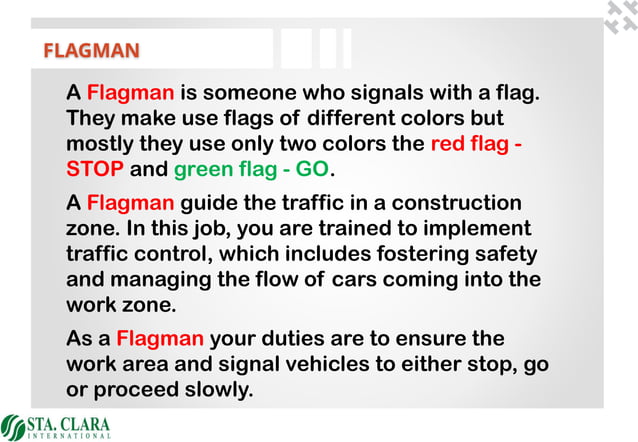 Flagman or Banksman Training - PREPARED BY JAY.pptx | Track and Field ...