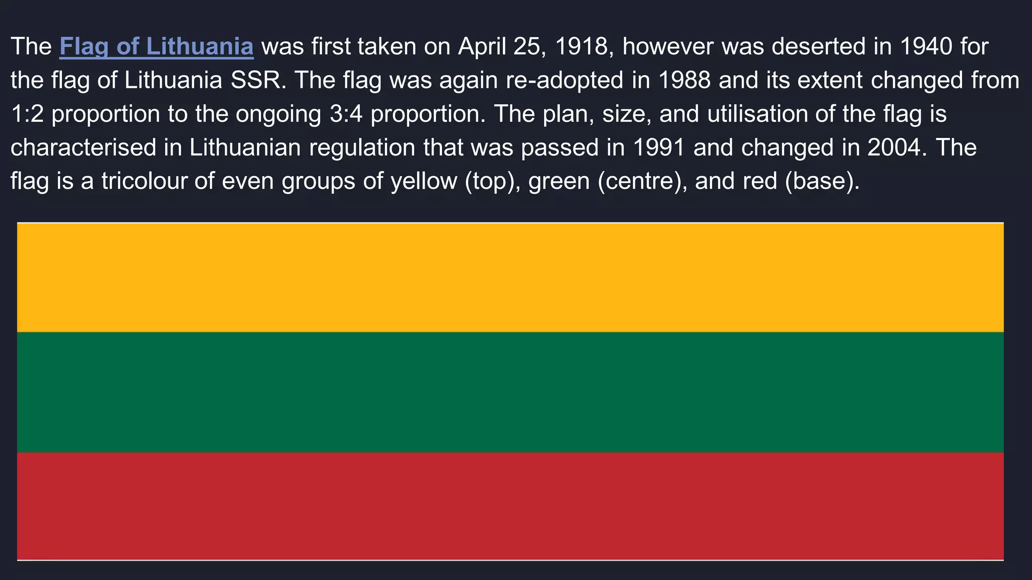 Flag Of Lithuania Pdf