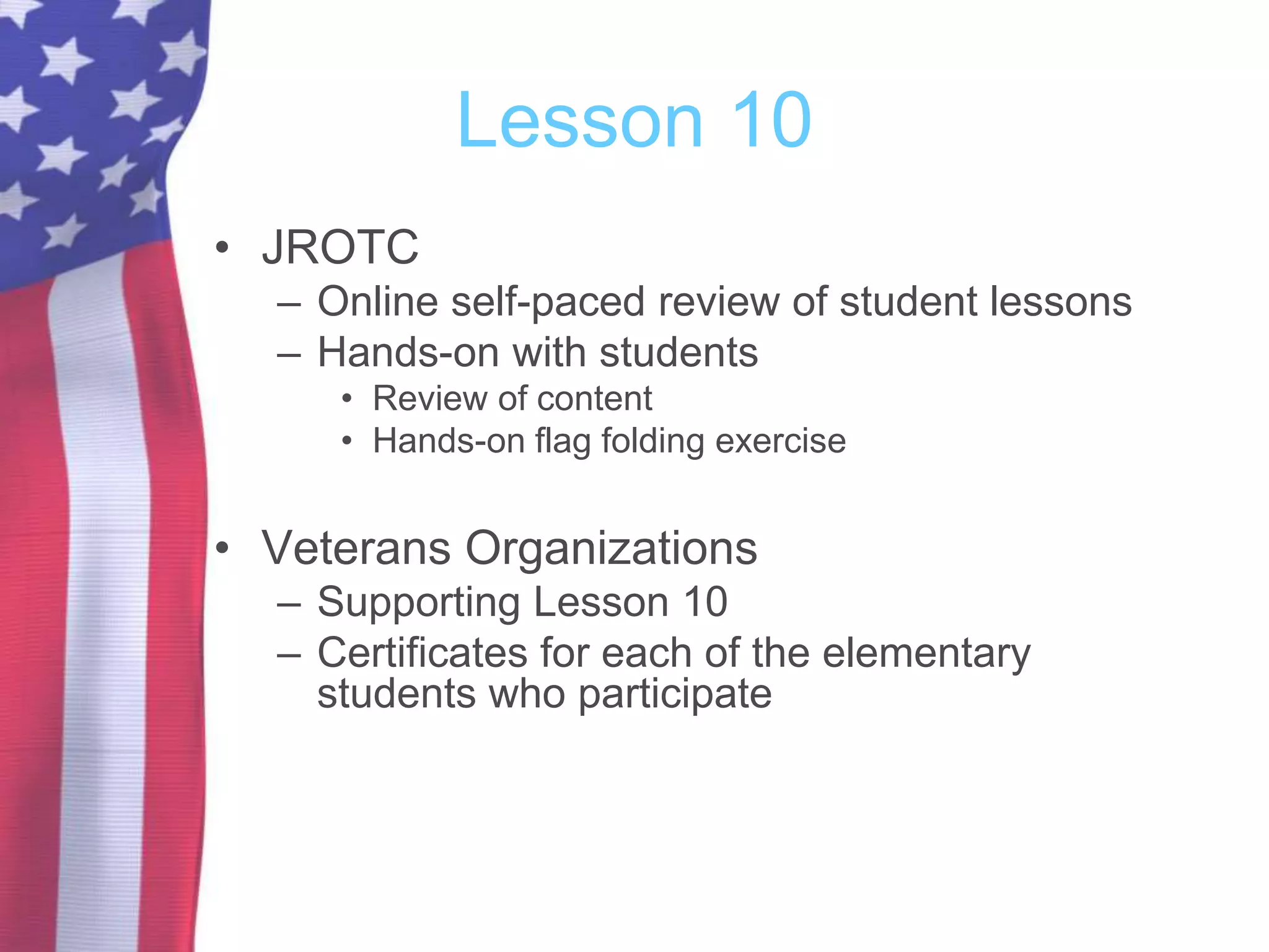 American Flag Protocol Initiative: Educating Children & Their ...
