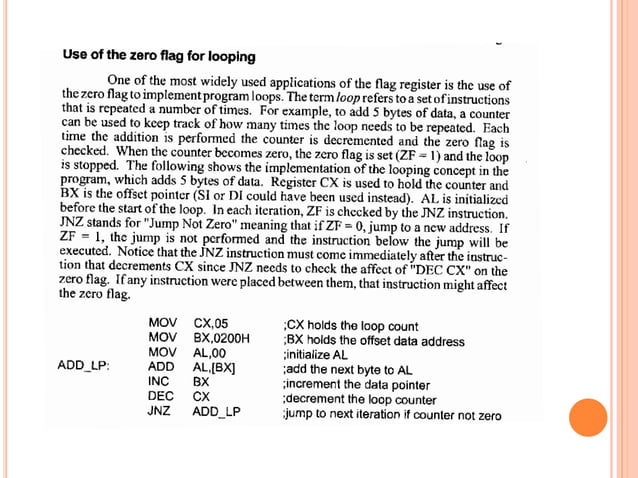 Flag register and add instruction | PPT