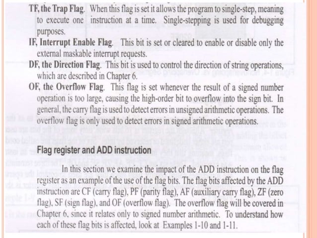 Flag register and add instruction | PPT