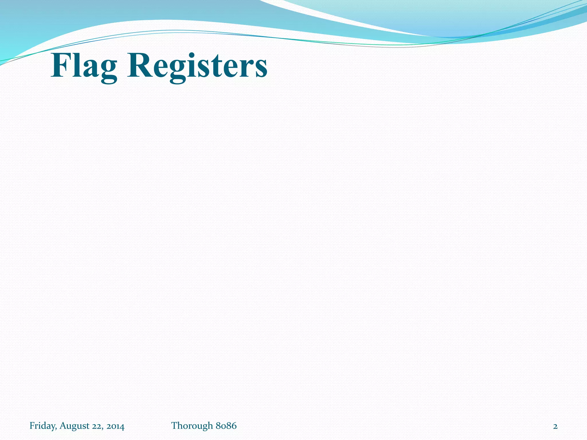 Flag registers, addressing modes, instruction set | PPTX