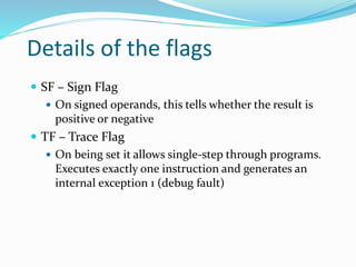 Flag registers, addressing modes, instruction set | PPTX