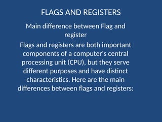 FLAGS AND REGISTERS.pptx CS5 IMP.pptx .. | PPT