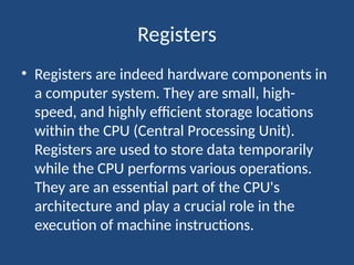 FLAGS AND REGISTERS.pptx CS5 IMP.pptx .. | PPT
