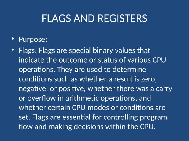 FLAGS AND REGISTERS.pptx CS5 IMP.pptx .. | PPT