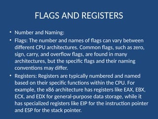 FLAGS AND REGISTERS.pptx CS5 IMP.pptx .. | PPT