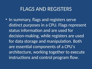 FLAGS AND REGISTERS.pptx CS5 IMP.pptx .. | PPT