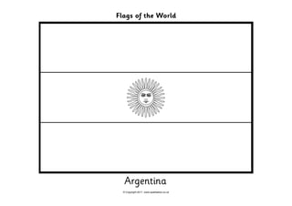 Argentina Flag Coloring Pages