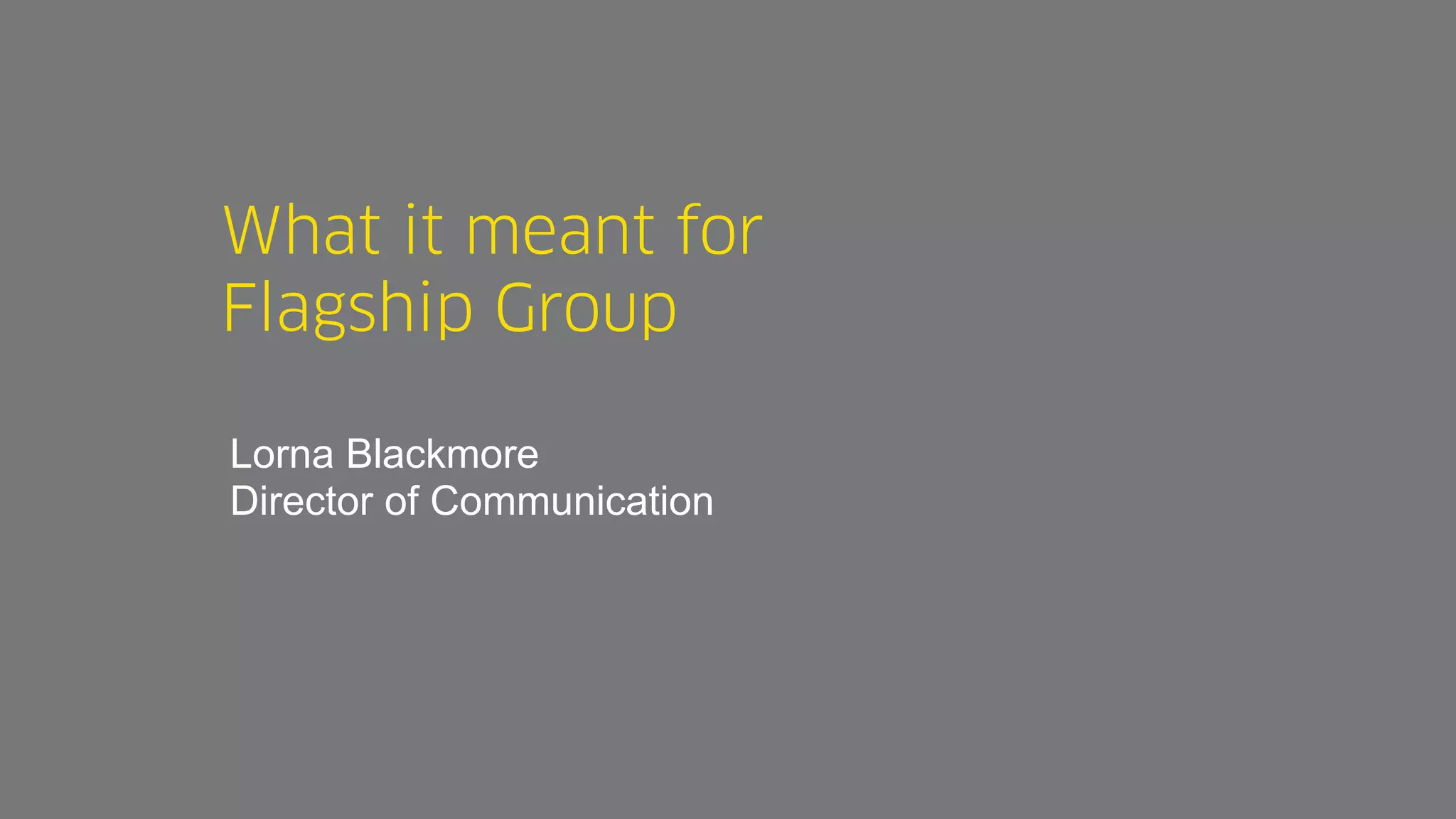 Flagship Group @ Transform conference Europe | PDF