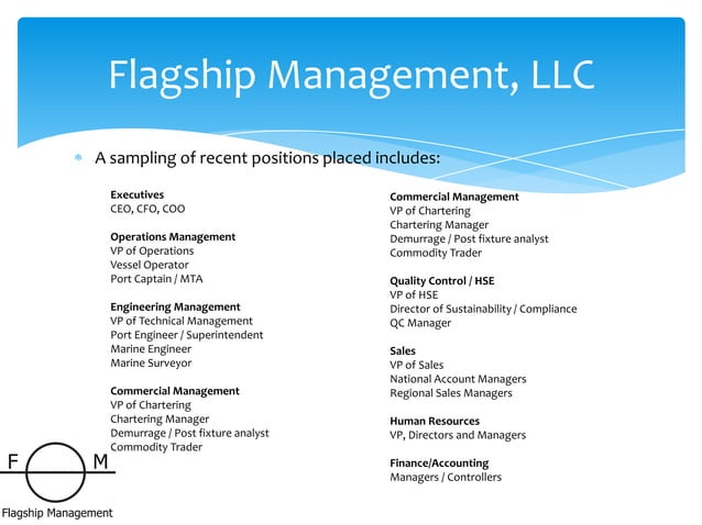 Flagship management llc 2013 | PPTX