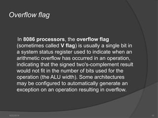 Flags registor of 8086 processor | PPTX