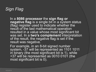 Flags registor of 8086 processor | PPTX