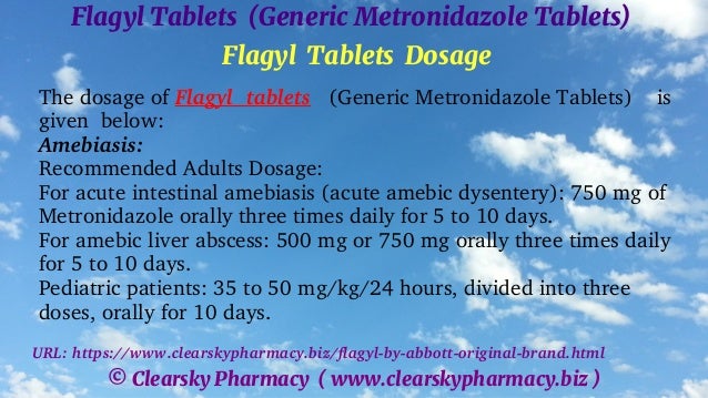 Flagyl Tablets (Generic Metronidazole Tablets) | PDF