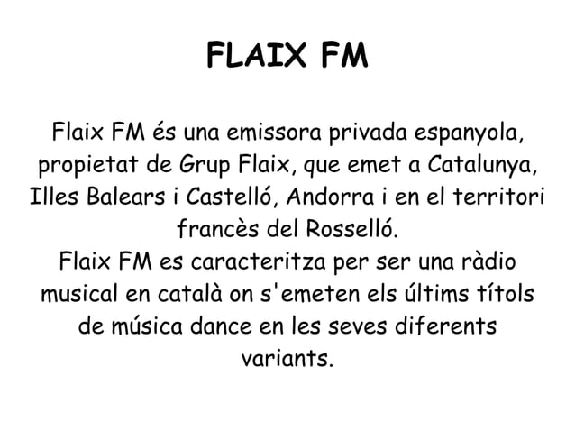Flaix fm | PPT