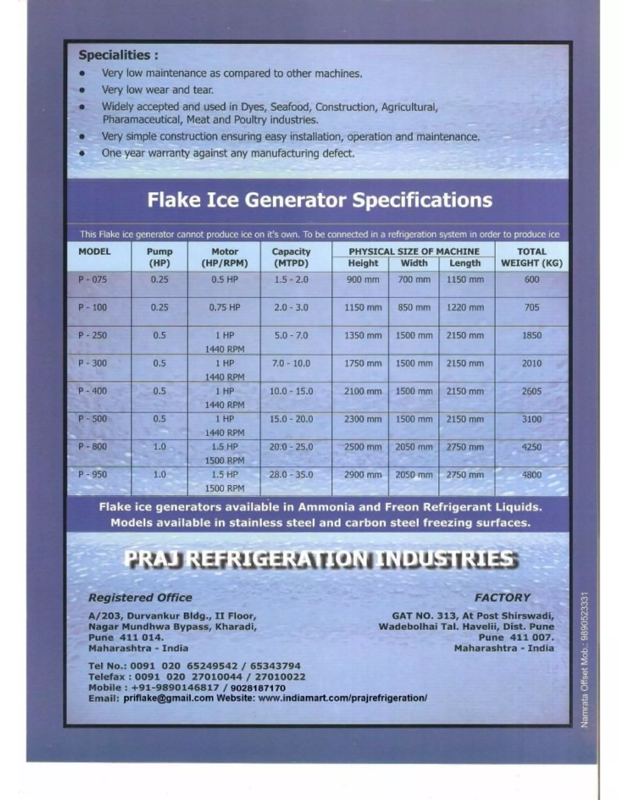 Flake Ice Generator | PDF