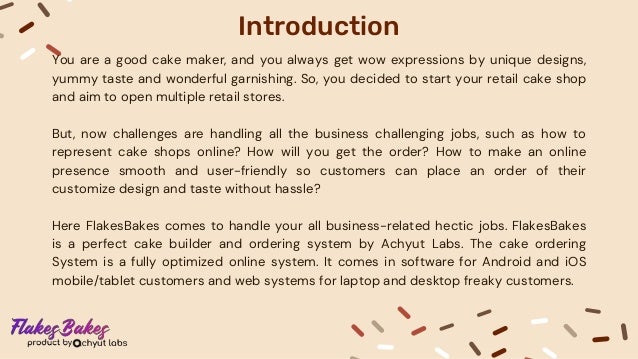 FlakesBakes Cake Odering System | PPTX