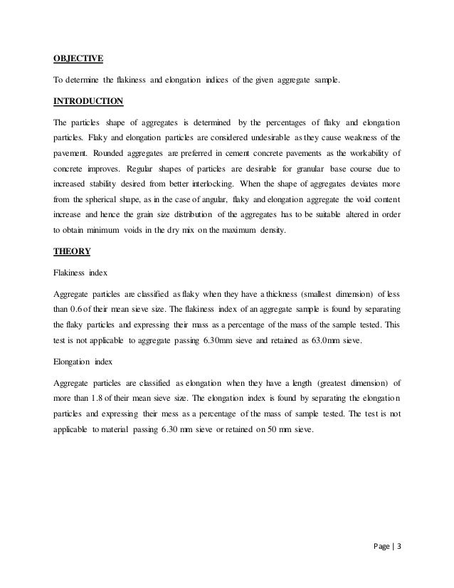 determination of flakiness index test.