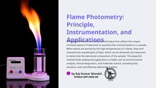 Flame Photometry Principle Instrumentation and Applications on Slide ...