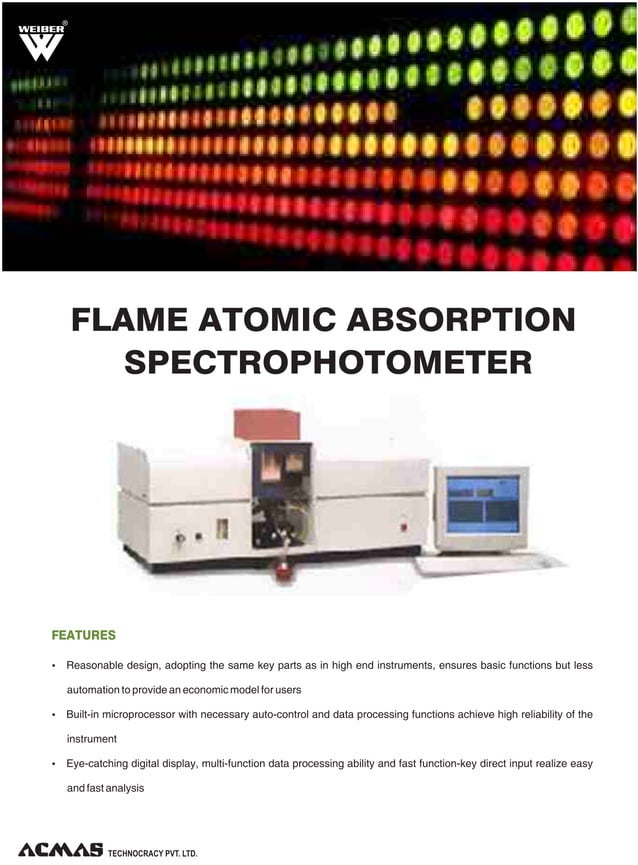 Flame atomic absorption spectrophotometer | PDF