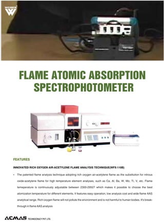 Flame atomic absorption spectrophotometer wfx 110 b | PDF | Chemistry ...