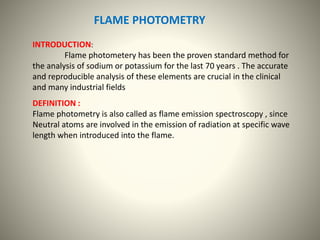 Flame emission spectroscopy | PPTX