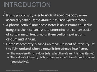 Flame emission spectroscopy | PPTX