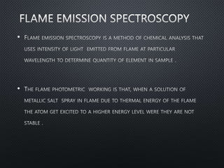 Flame Emission Spectroscopy | PPTX