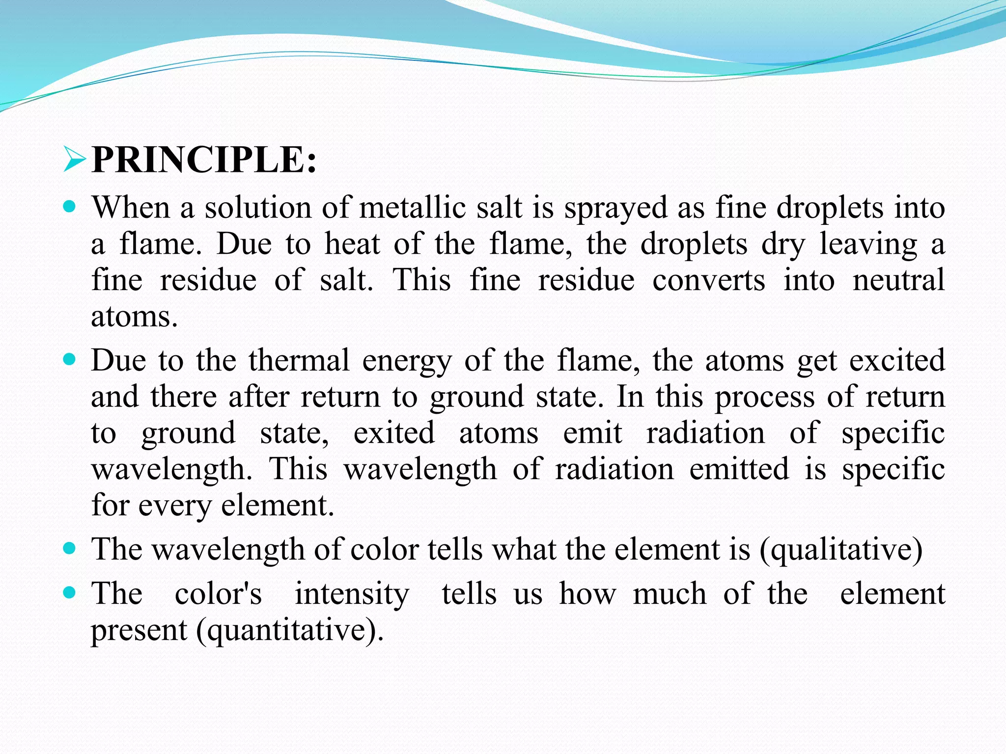 Flame emission spectroscopy | PPTX