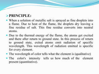 Flame emission spectroscopy | PPTX | Chemistry | Science
