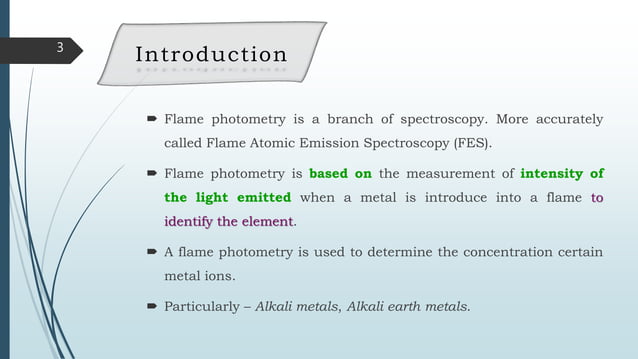 Flame Emission Spectroscopy (FES) Instrumentation | PPTX | Chemistry ...
