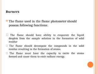 Flame imition spectroscopy and instrumentation | PPTX