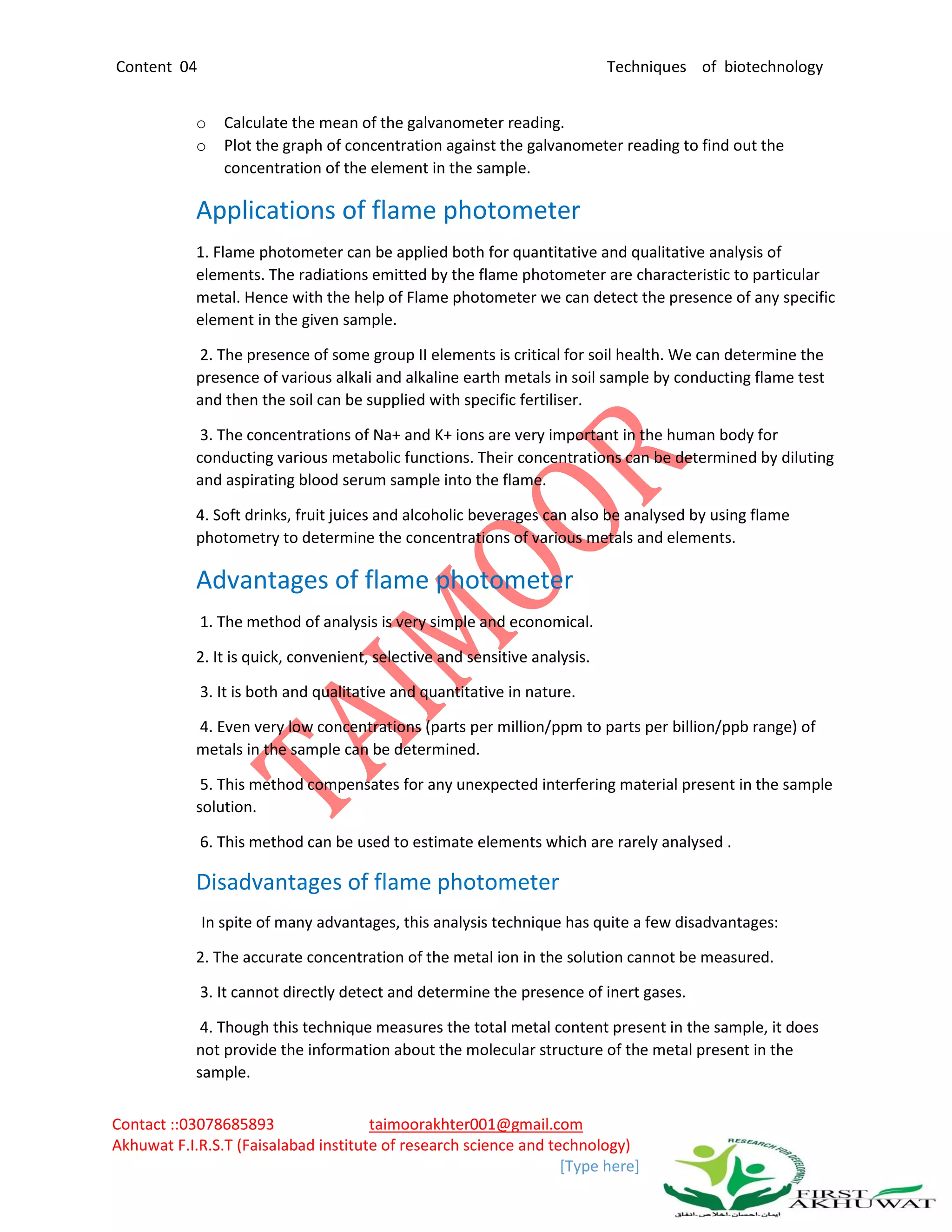 Flame photometry | PDF
