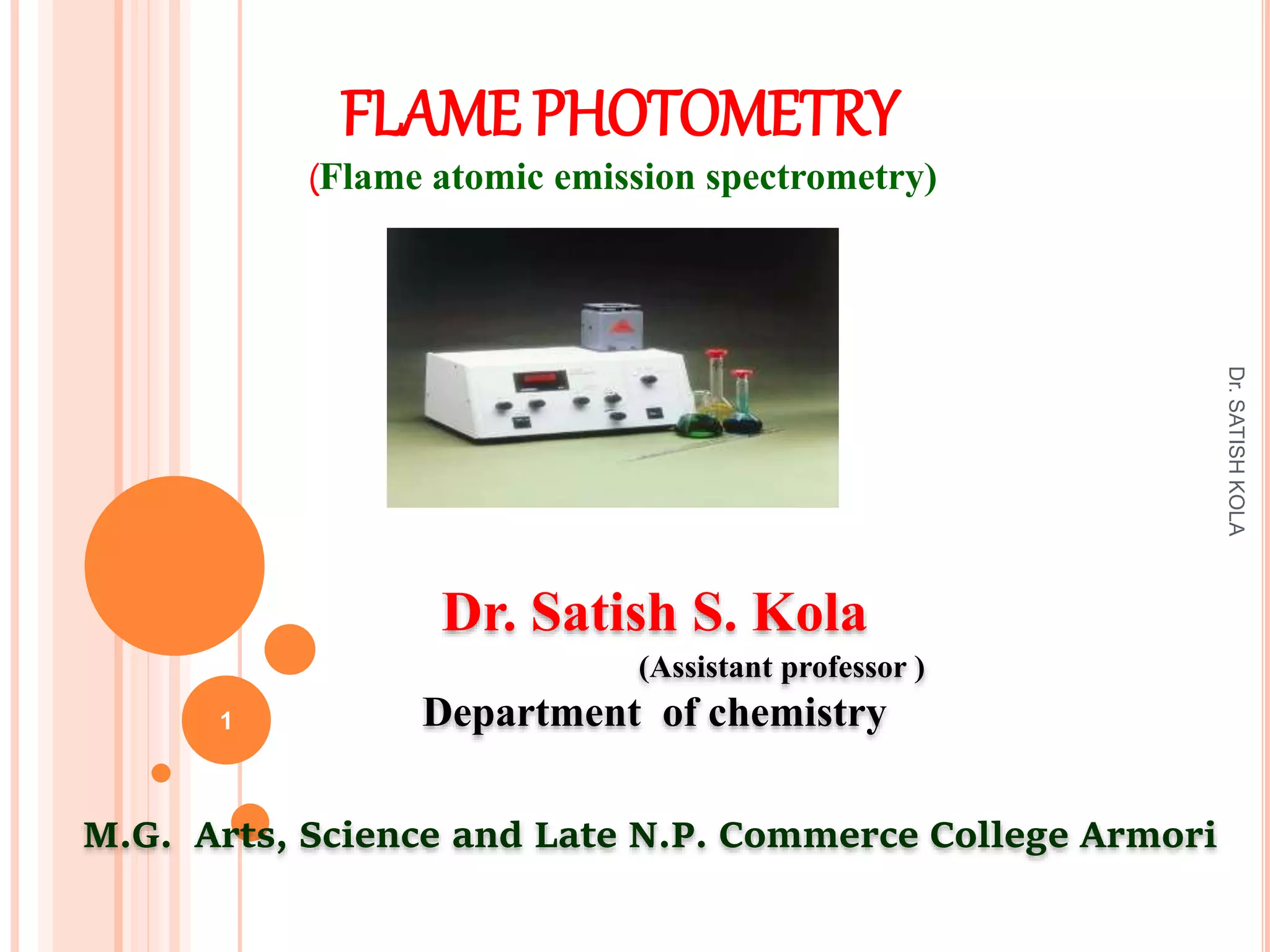 FLAME PHOTOMETRY.pptx | Chemistry | Science