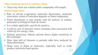 Flame Photometry, by Dr. Umesh Kumar Sharma & Shyma M. S. | PPTX