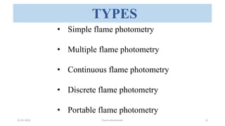 Flame photometry - An inorganic analysis | PPTX