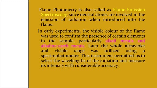 Flame photometry ppt | PPTX | Chemistry | Science