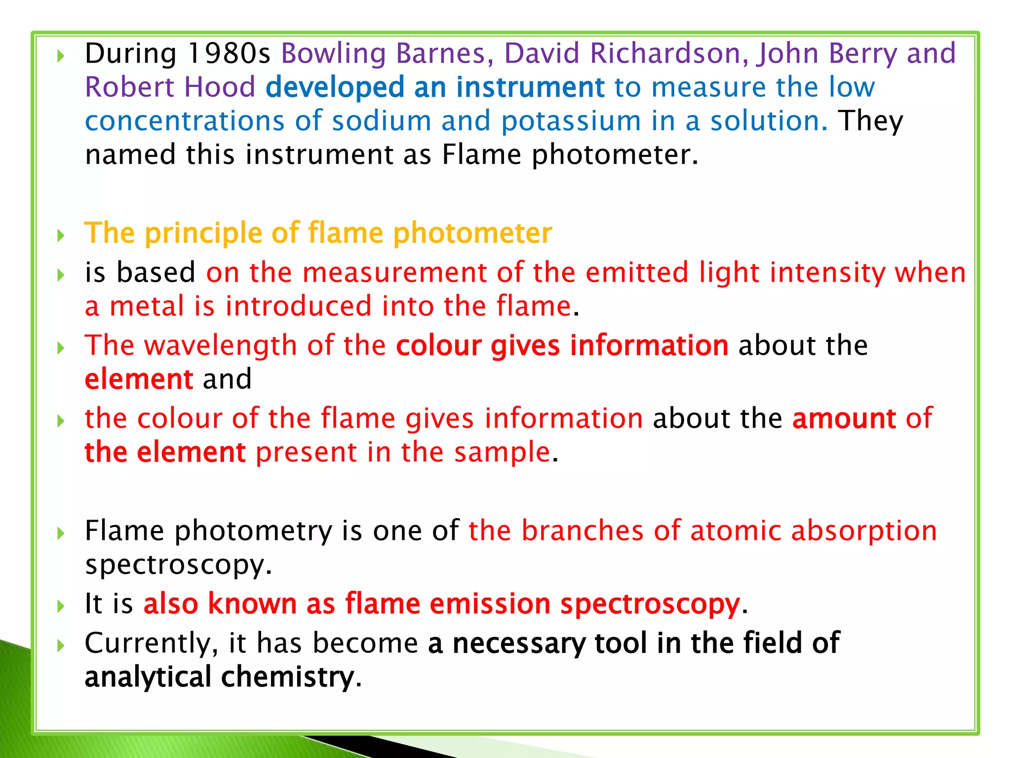 Flame photometry, principle, interferences, instrumentation ...