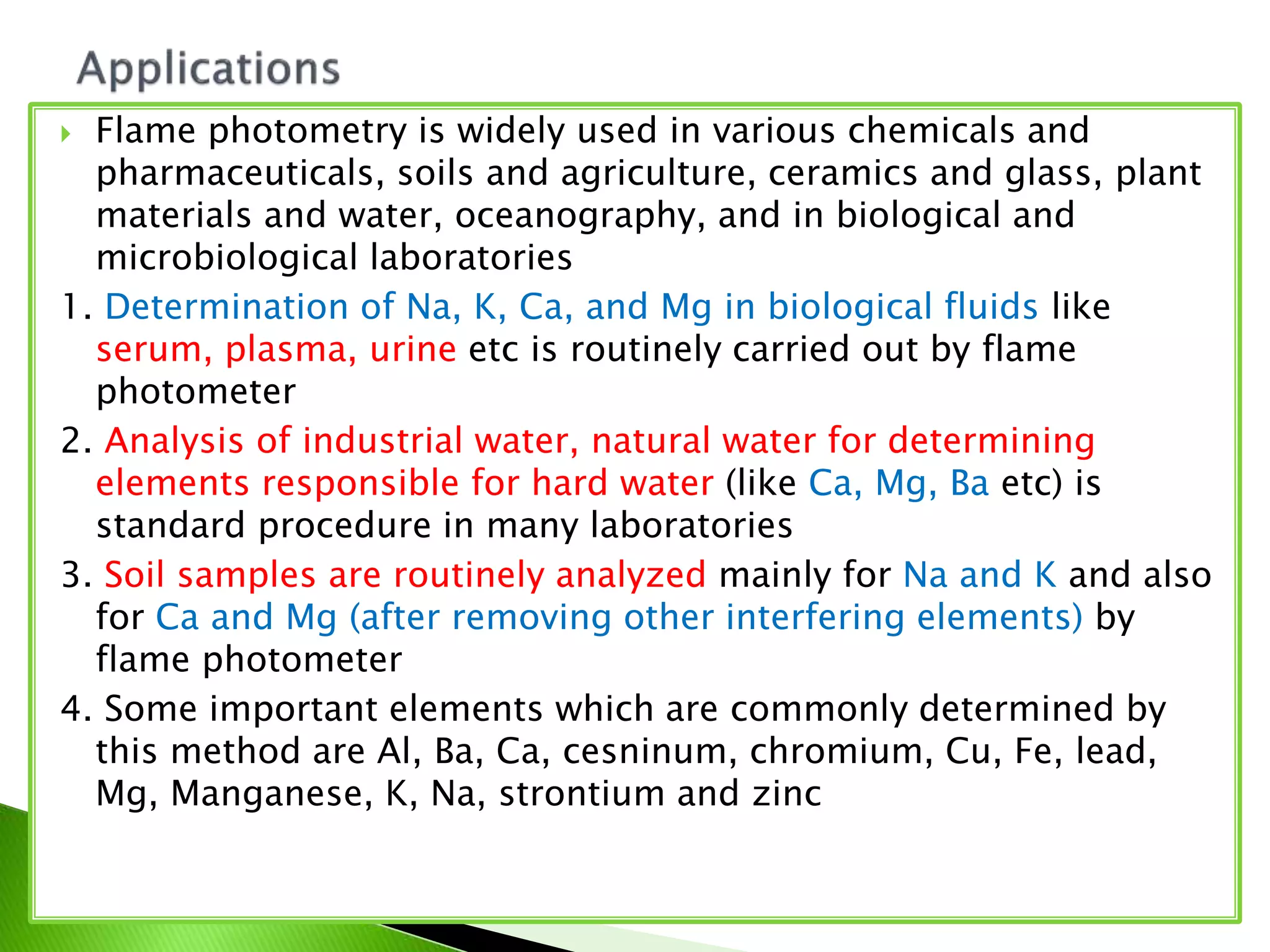 Flame photometry, principle, interferences, instrumentation ...