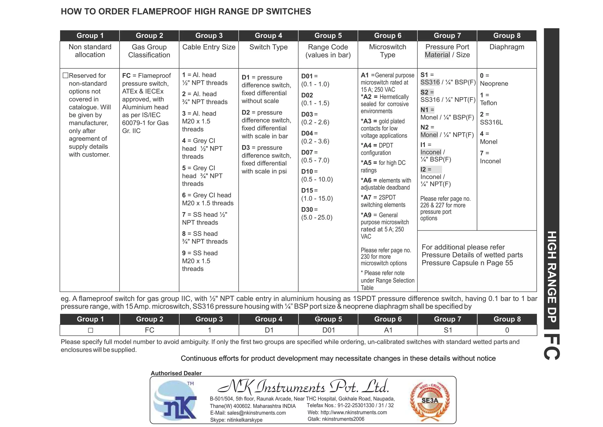 Flameproof High Range DP Switch FC series | PDF | Home Appliances ...