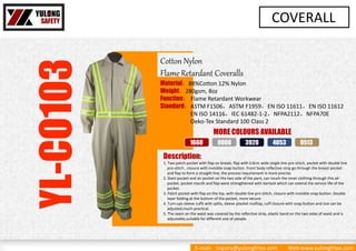 Flame retardant coverall manufacturer | PPT