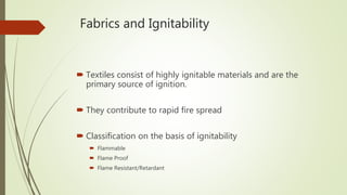 Flame retardant finishes | PPTX | Chemistry | Science