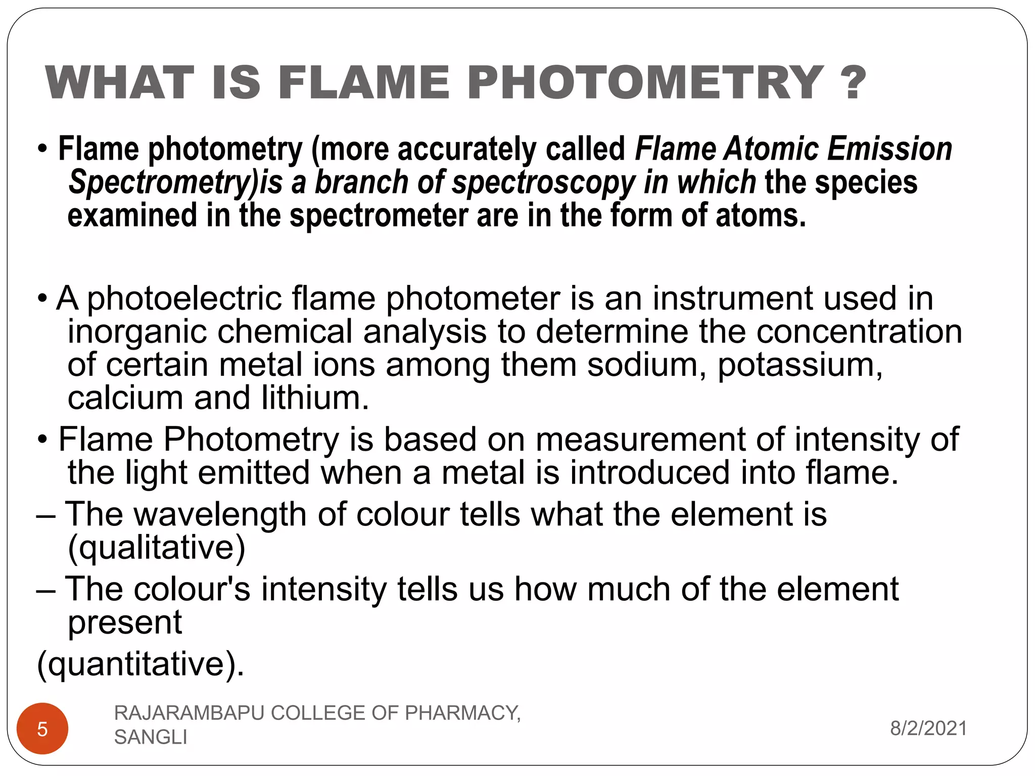 FLAME EMISSION SPECTROSCOPY | PPTX