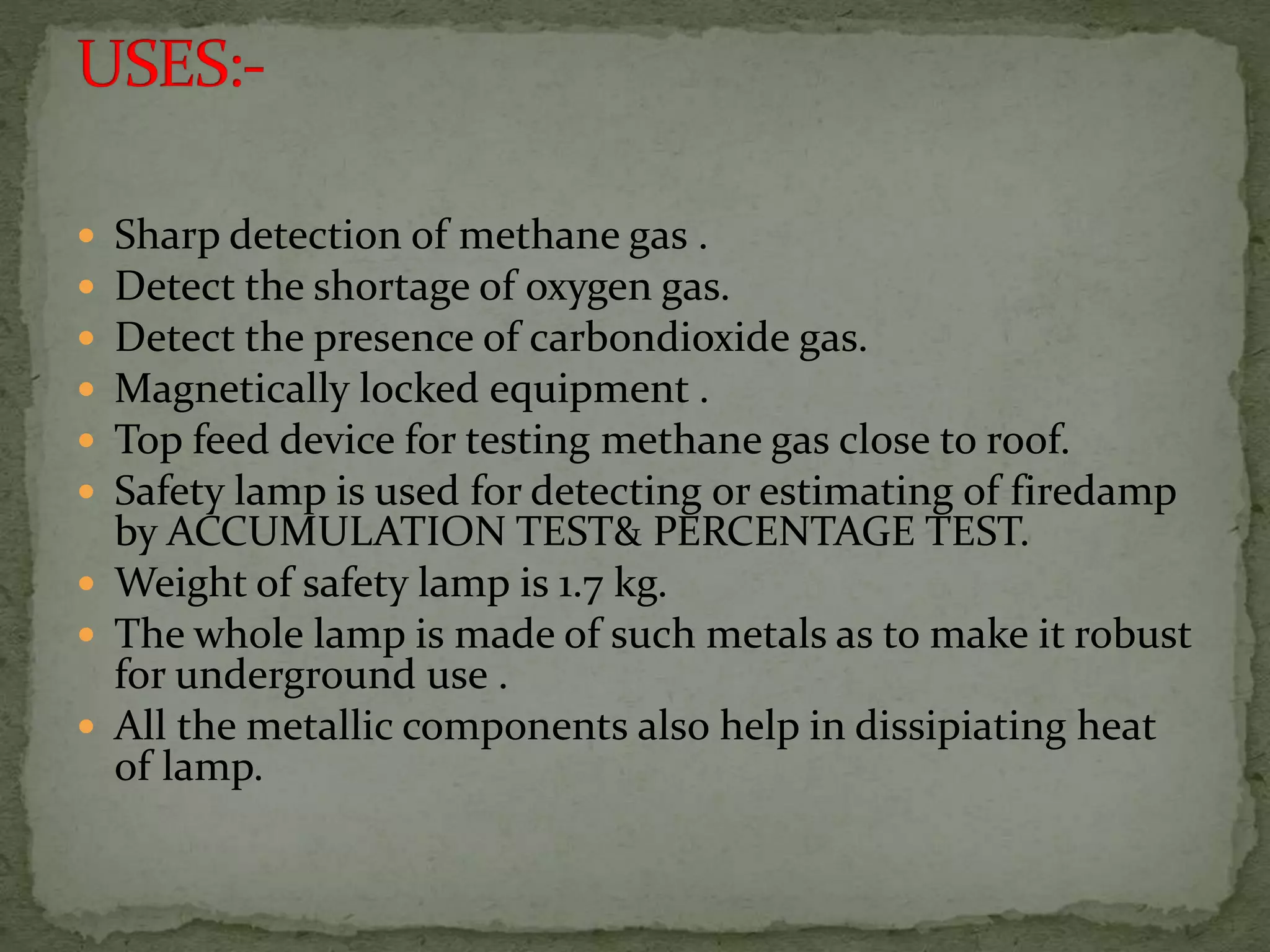 Flame safety lamp fsl | PPTX
