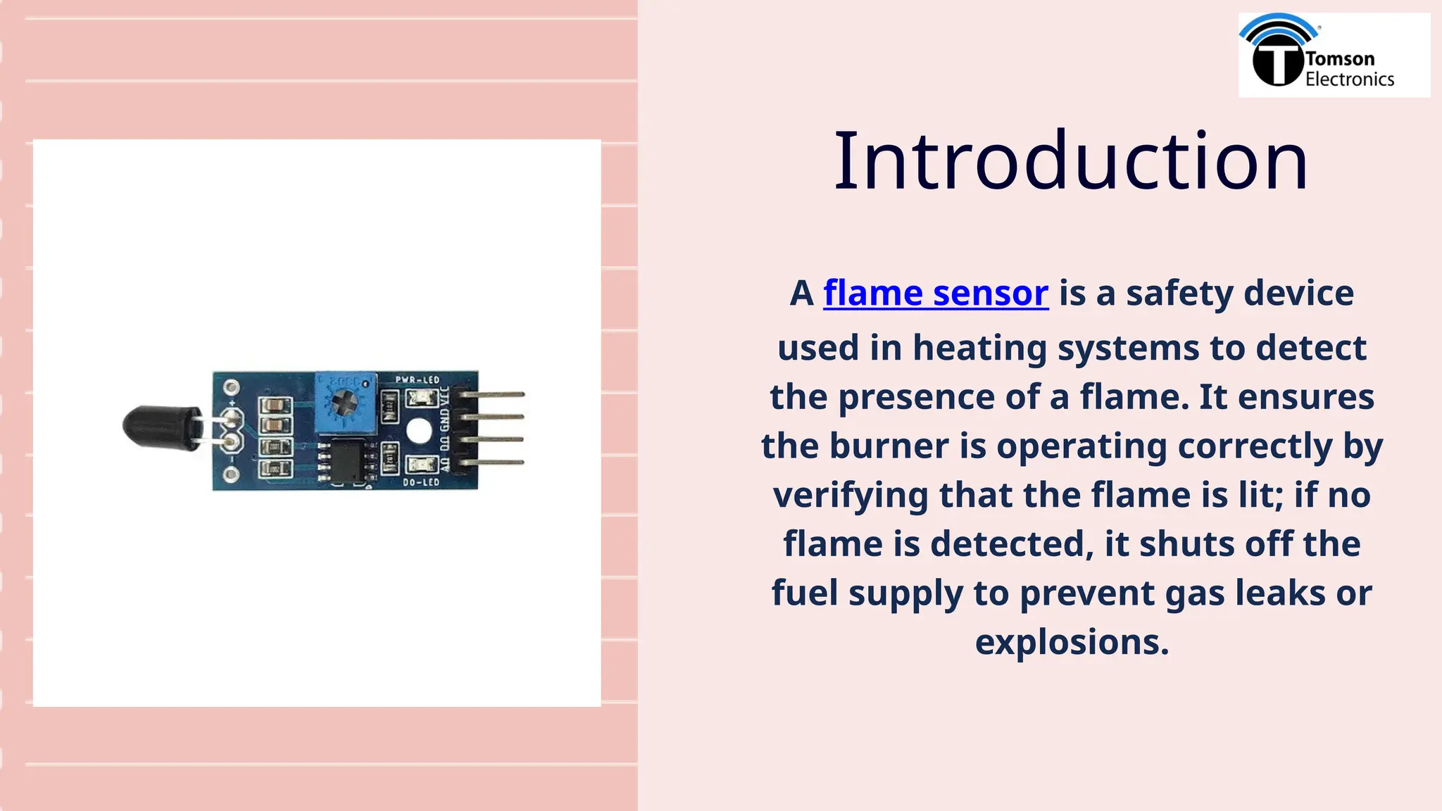 Flame Sensor Module – Infrared Fire Detection Sensor for Arduino by ADIY - Tomsone Electronics.pptx