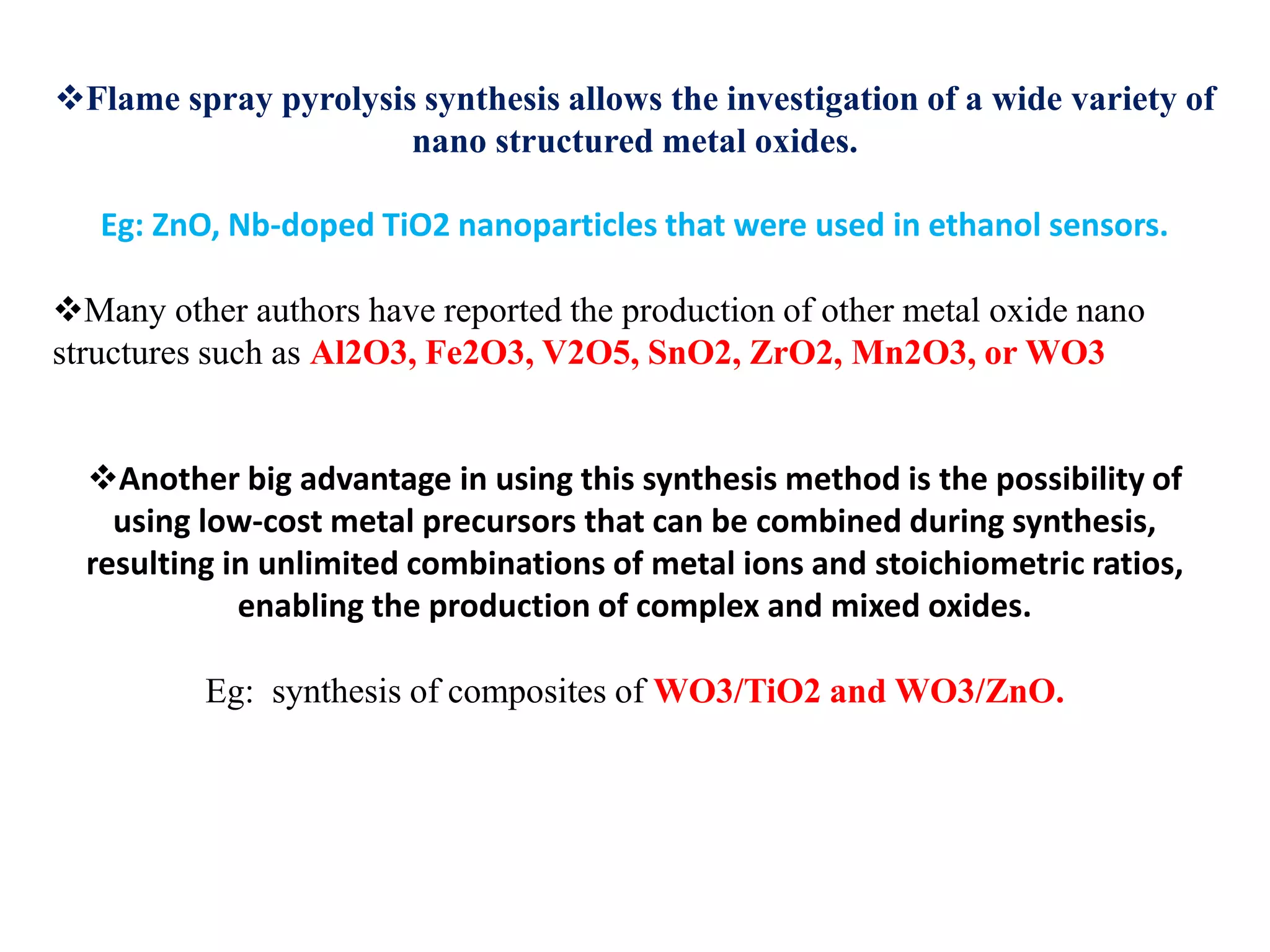 Flame spray syntheis..... | PPTX