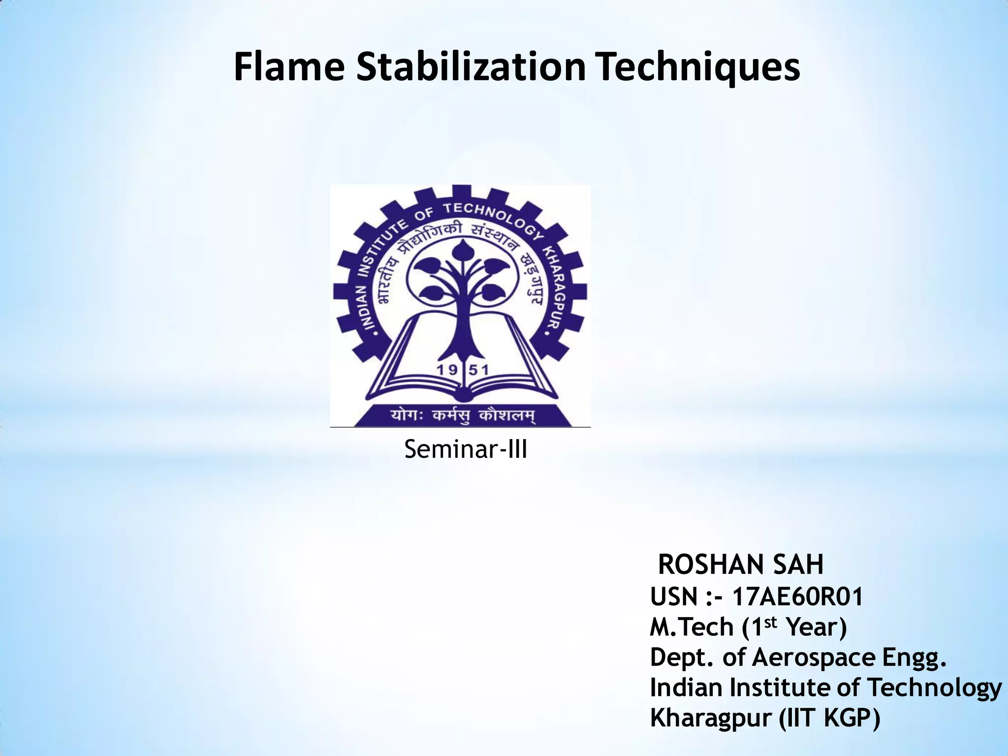 Flame Stabilization Techniques | PDF