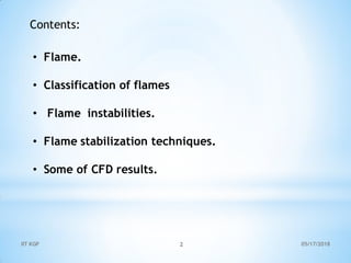 Flame Stabilization Techniques | PDF